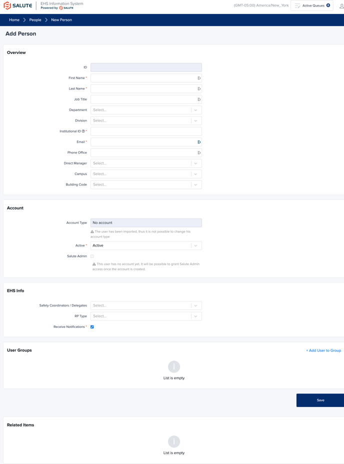 Creating User Accounts